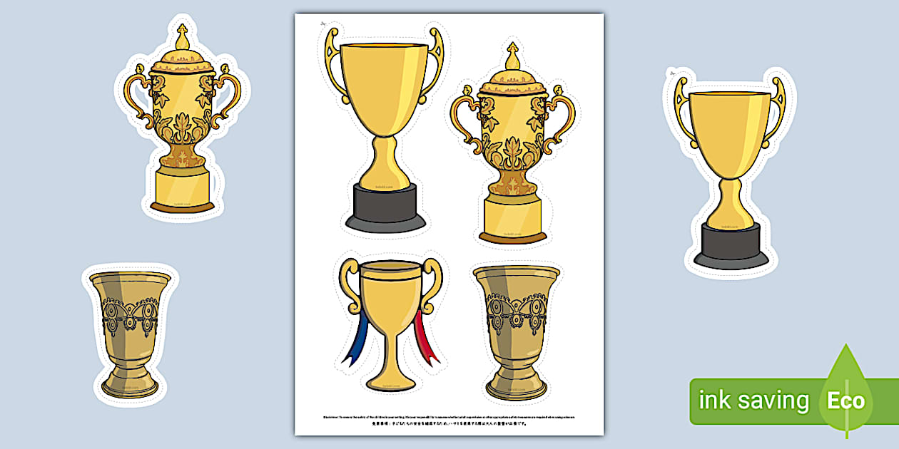 Gold Cup Cut-Outs (teacher made) - Twinkl