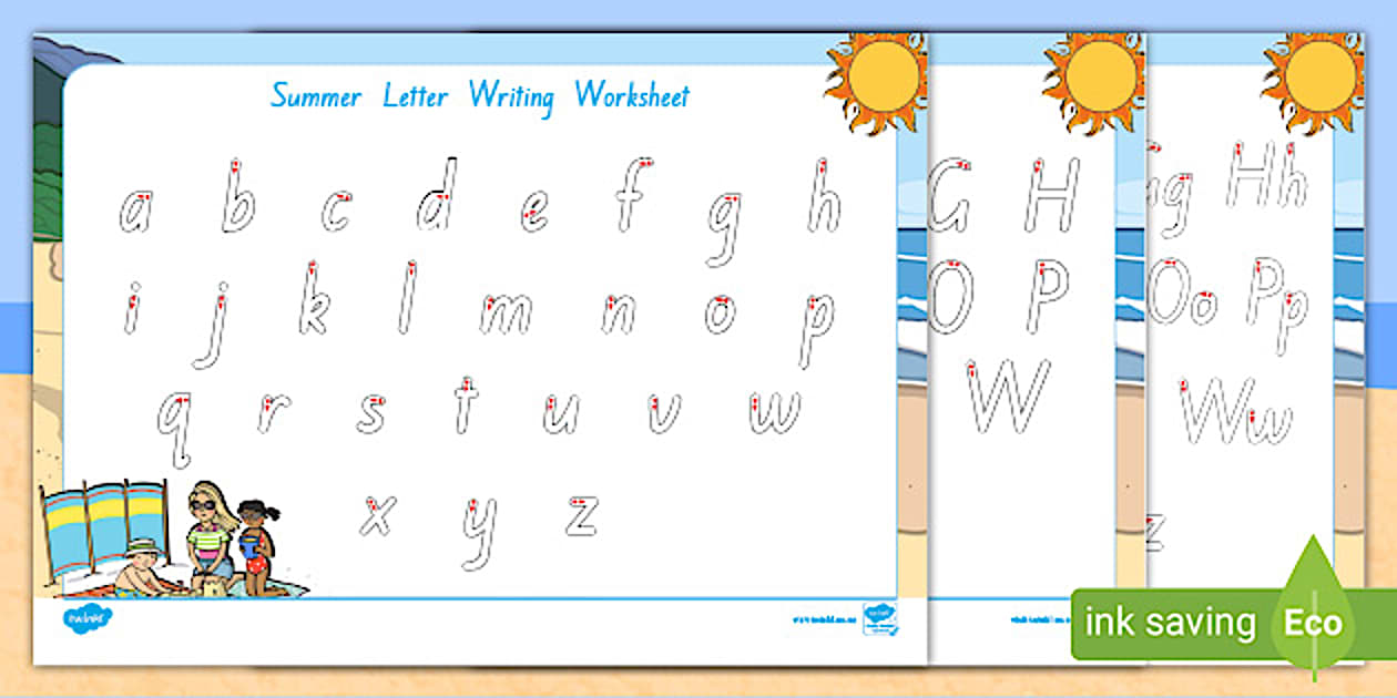 Summer Letter Formation Activity - Twinkl
