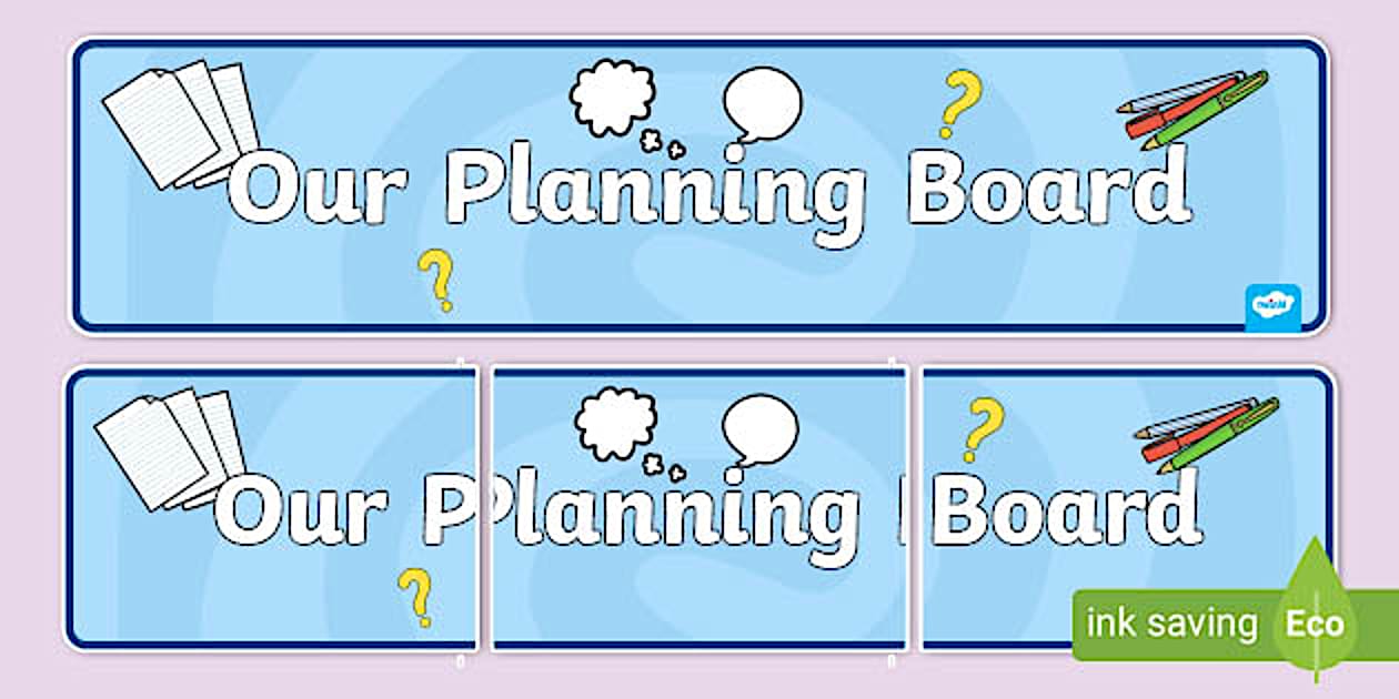 Our Planning Board Display Banner (teacher made) - Twinkl