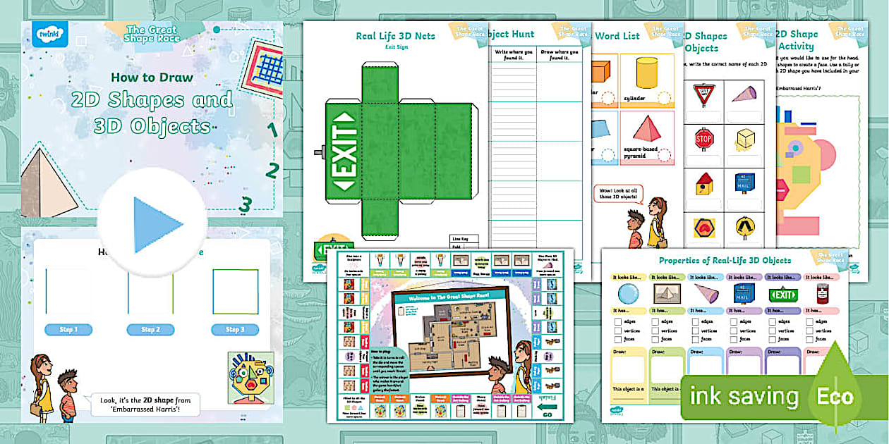 The Great Shape Race Teacher's Aide Pack (teacher made)