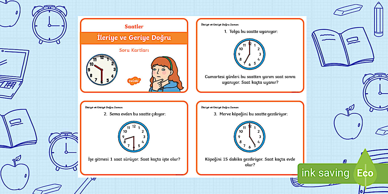 İleriye ve Geriye Doğru Zaman Problemleri (teacher made)