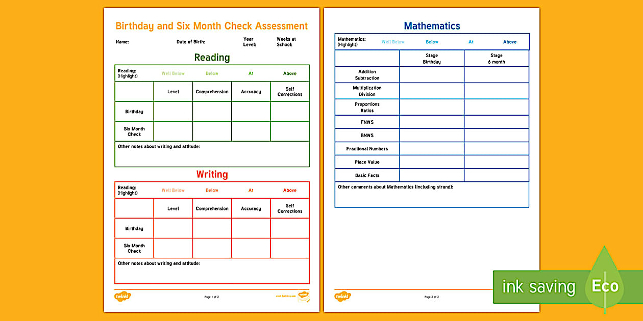 Editable Six Month and Full Year Anniversary Checklist