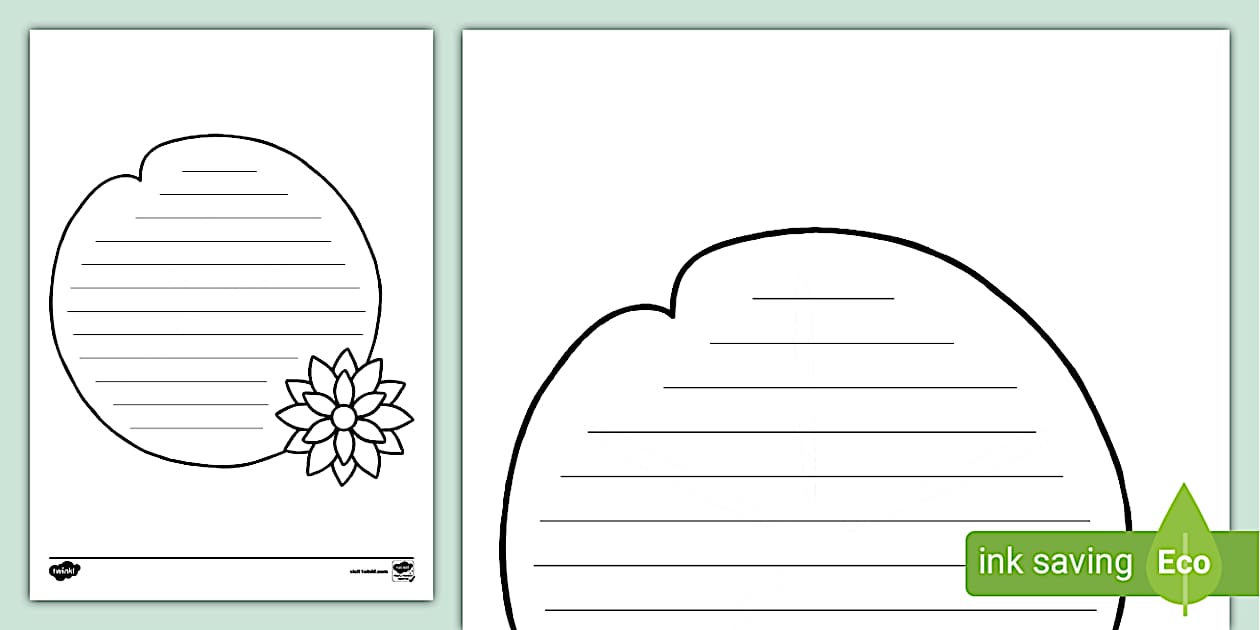 Lily Pad Writing Template (teacher made) - Twinkl