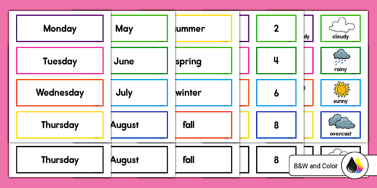 Calendar Weather Chart | Kindergarten Resource | Twinkl USA