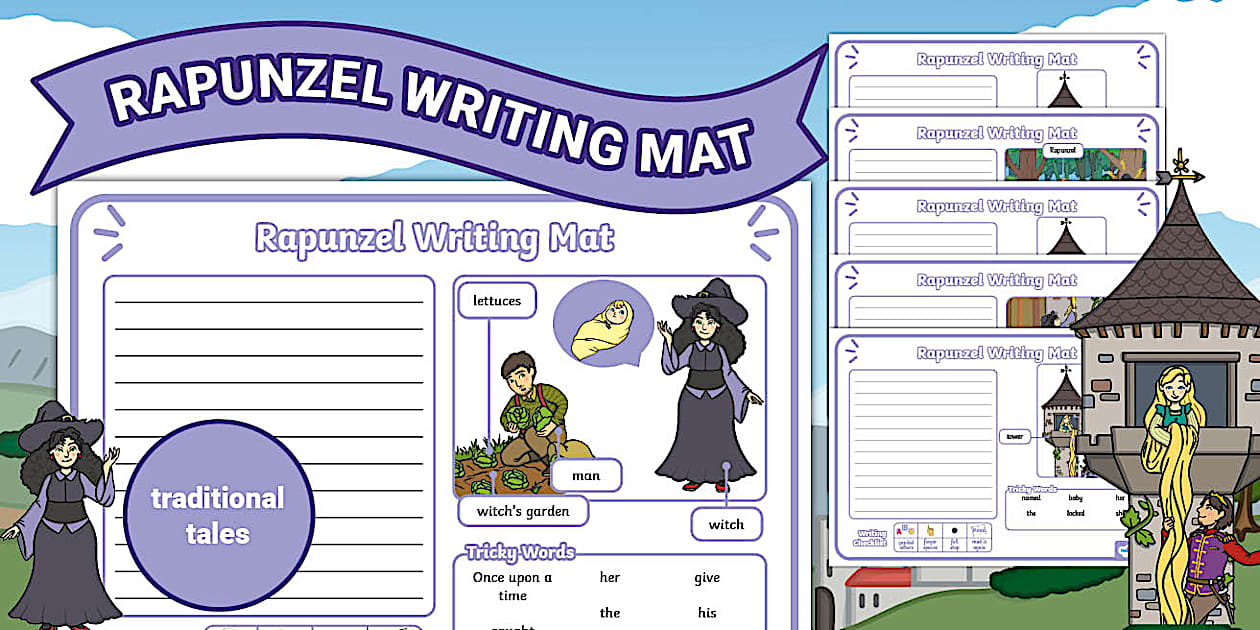 Rapunzel Writing Mat