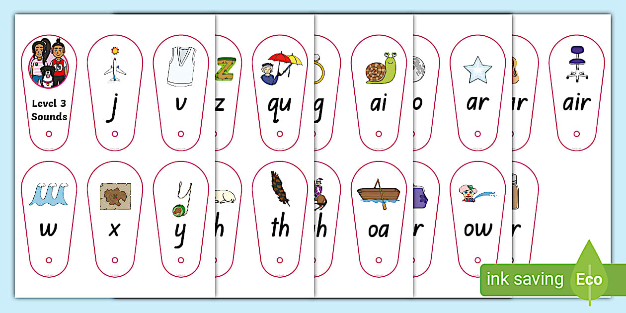 Level 3 Phoneme Fan with Mnemonics (teacher made) - Twinkl