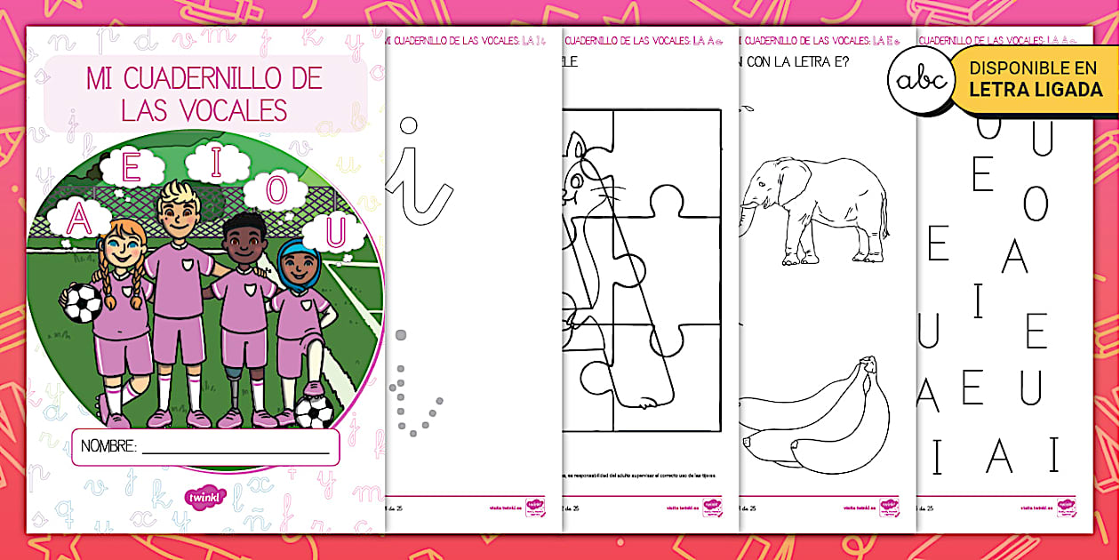 Cuadernillo: Las vocales - Educación Infantil - Twinkl
