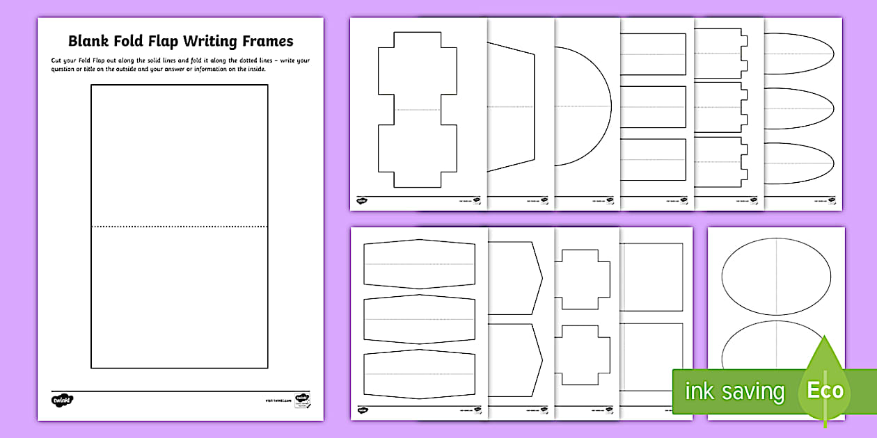 Editable Blank Fold Flap Writing Template (teacher made)