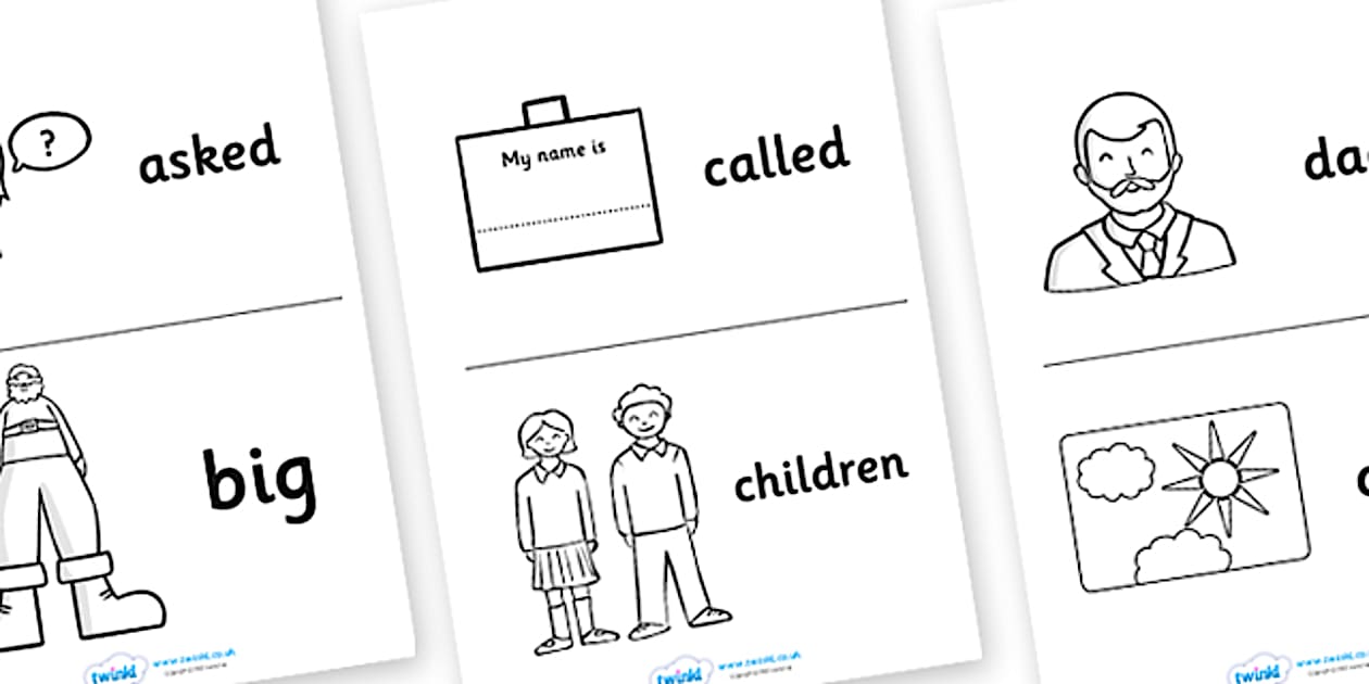 High Frequency Sight Words Booklet Images (teacher made)