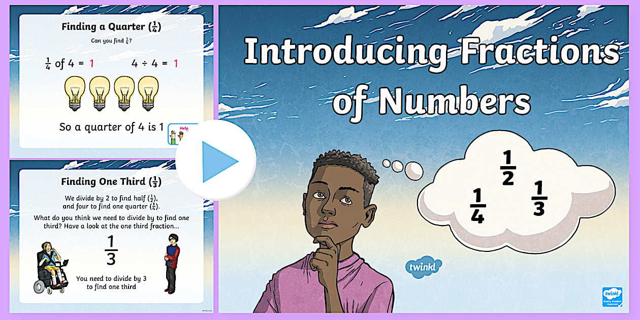 Fractions PowerPoint - Fractions of Numbers (teacher made)