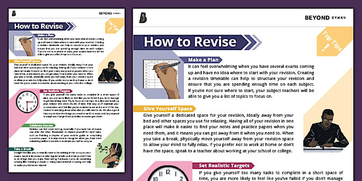 Revision Tips Poster (teacher made) - Twinkl