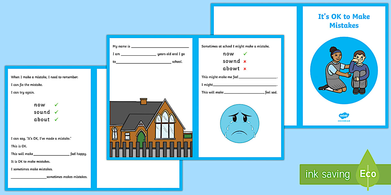 Editable Reading and Writing - It's OK to Make Mistakes Social Situation