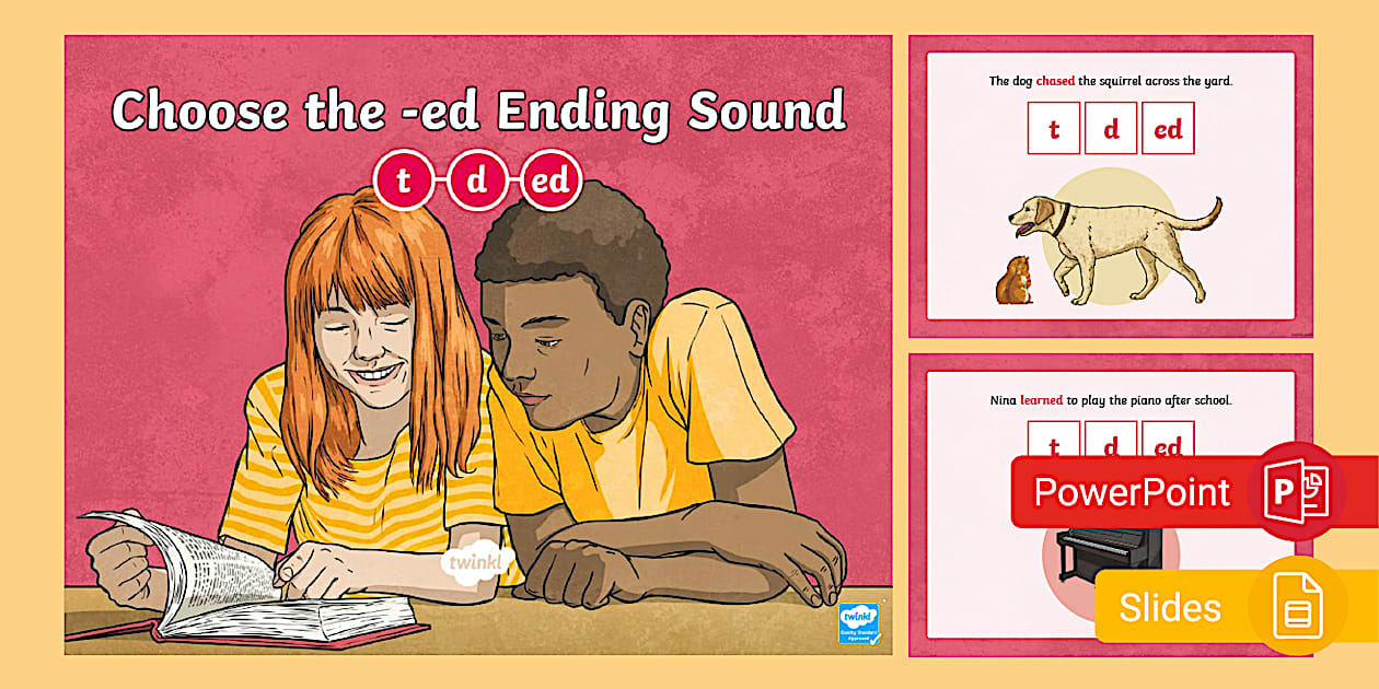 Choose the -ed Verb Ending Sound PowerPoint & Google Slides