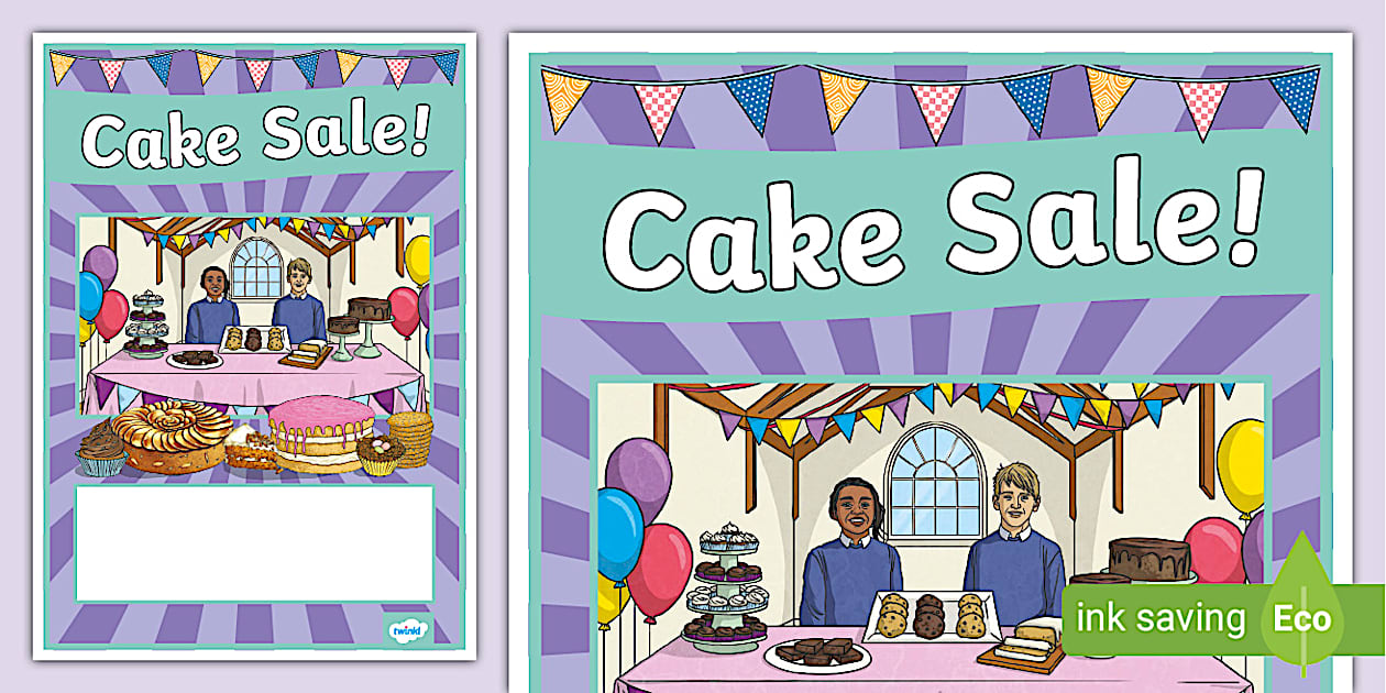 Cake Sale Poster, Cake Sale Fundraising (Teacher-Made)