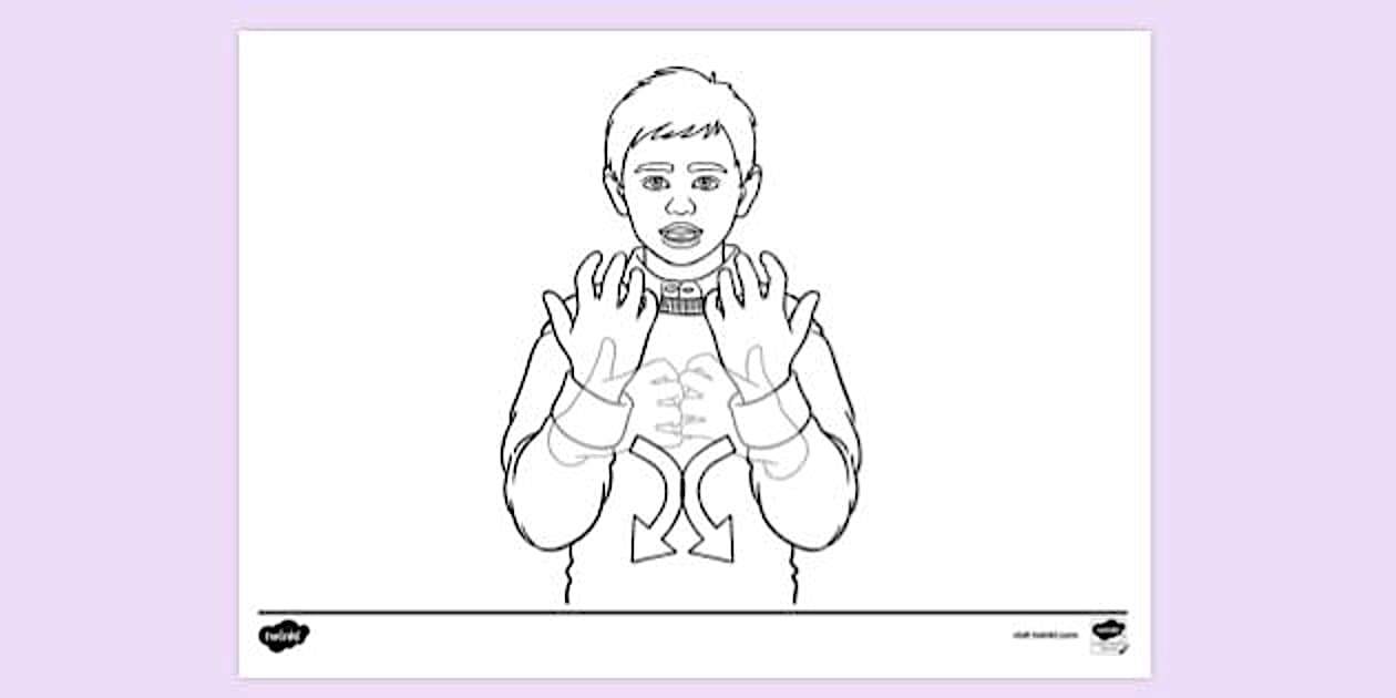 BSL Child Technology Colouring Sheet | Colouring Sheets