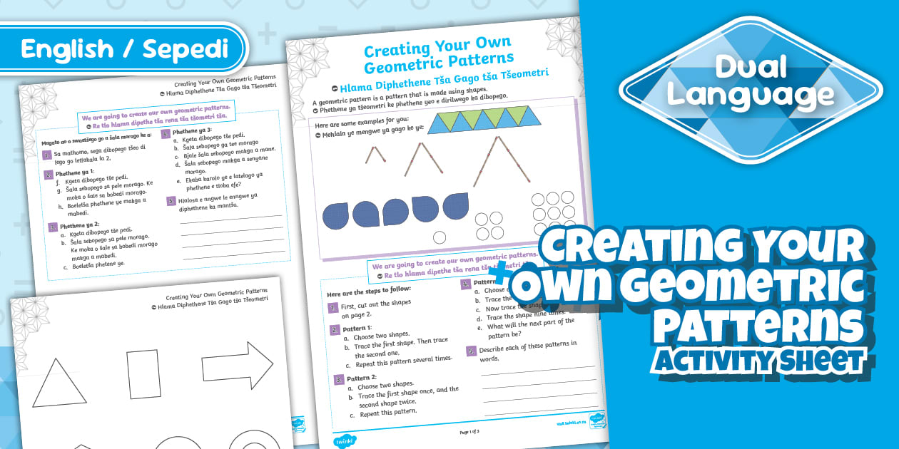 Grade 4 Maths Creating Your Own Geometric Patterns