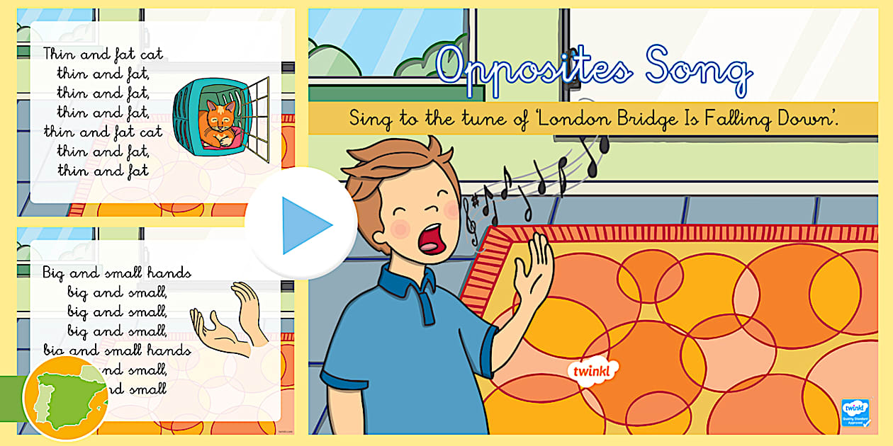 Adult Guidance: How to Teach the Opposites Song - Twinkl