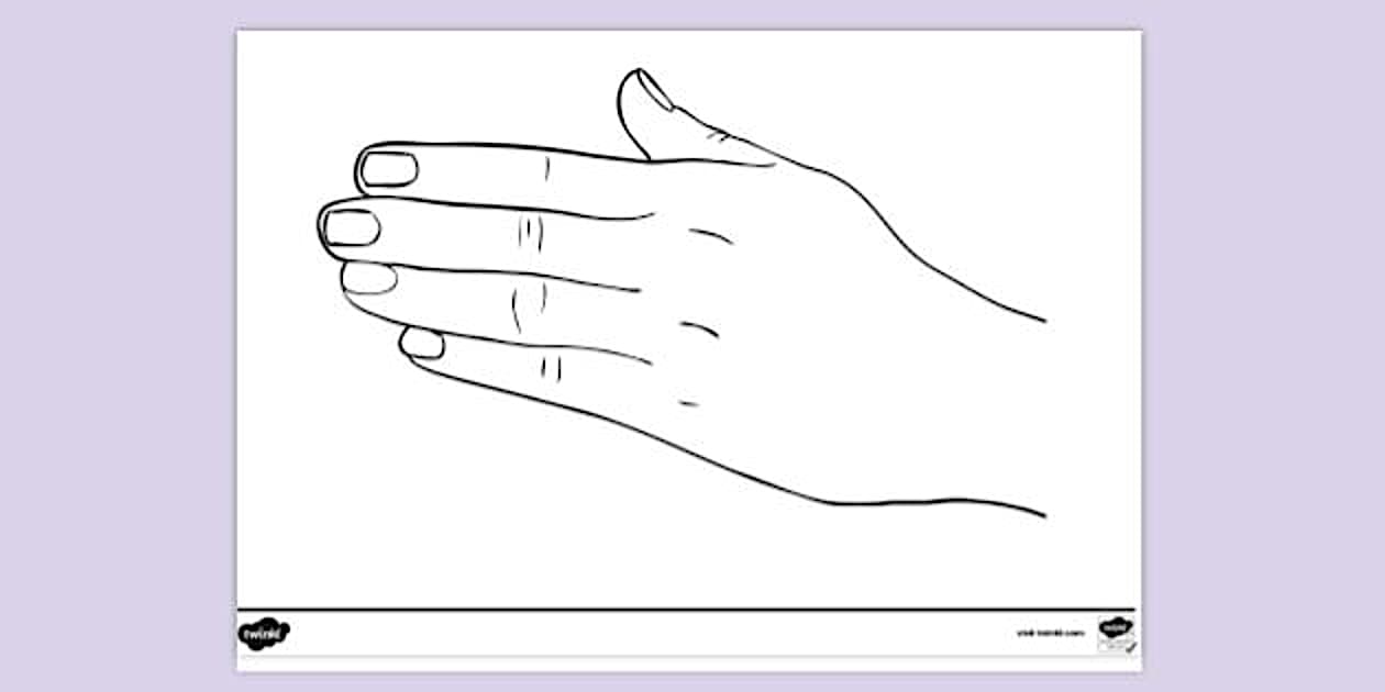 Hand Face Down_Colouring Sheet