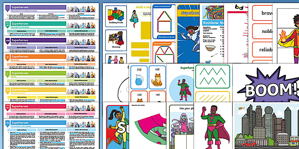 Kindergarten Superheroes Activity Planning and Provision Ideas