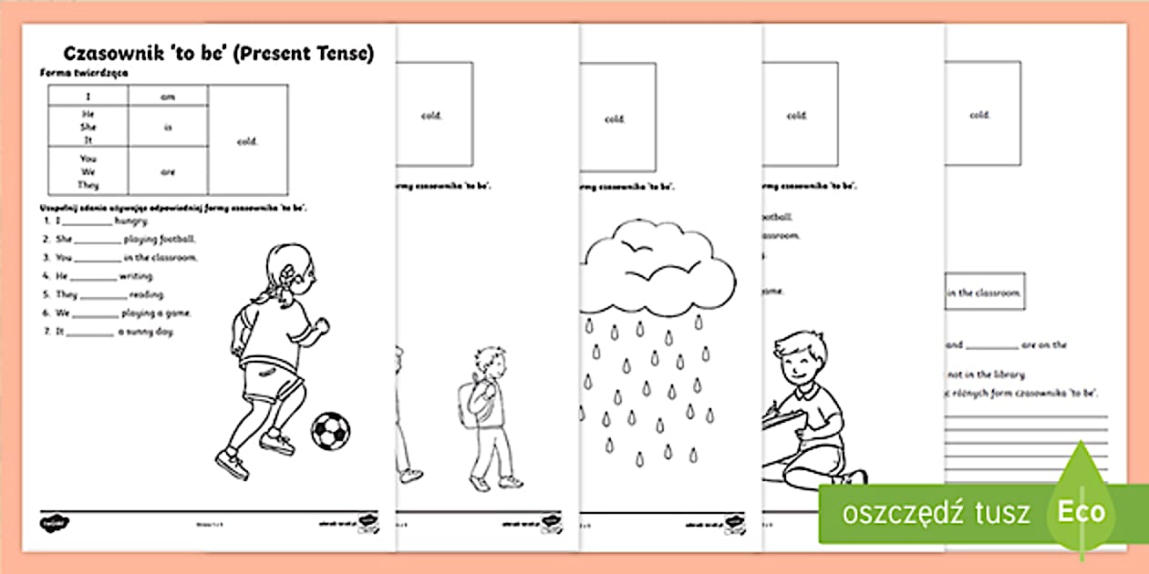 Czasownik 'to be' (Present Tense) - Ćwiczenia - Twinkl