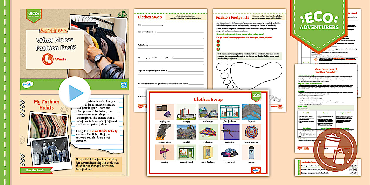 Year 4 Waste: Lesson 3 - What Makes Fashion Fast? - Twinkl