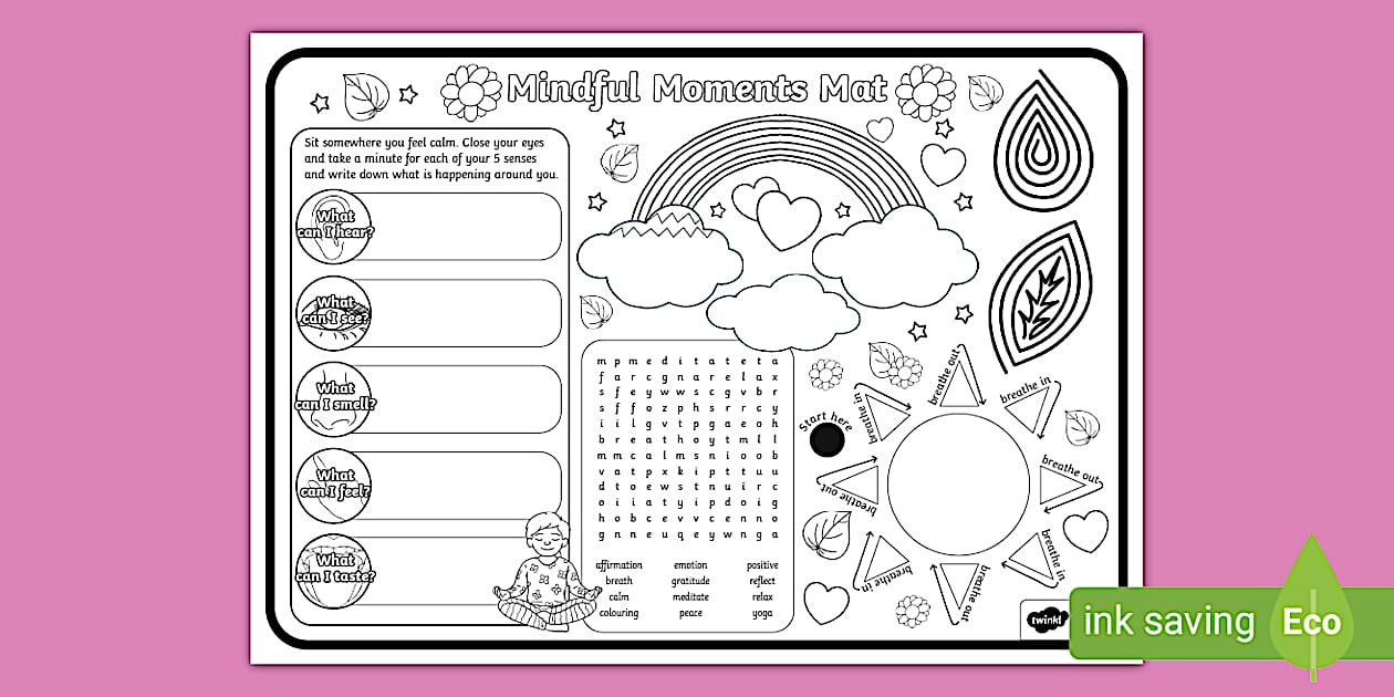 Mindful Moments Activity Mat F-2 (teacher made) - Twinkl