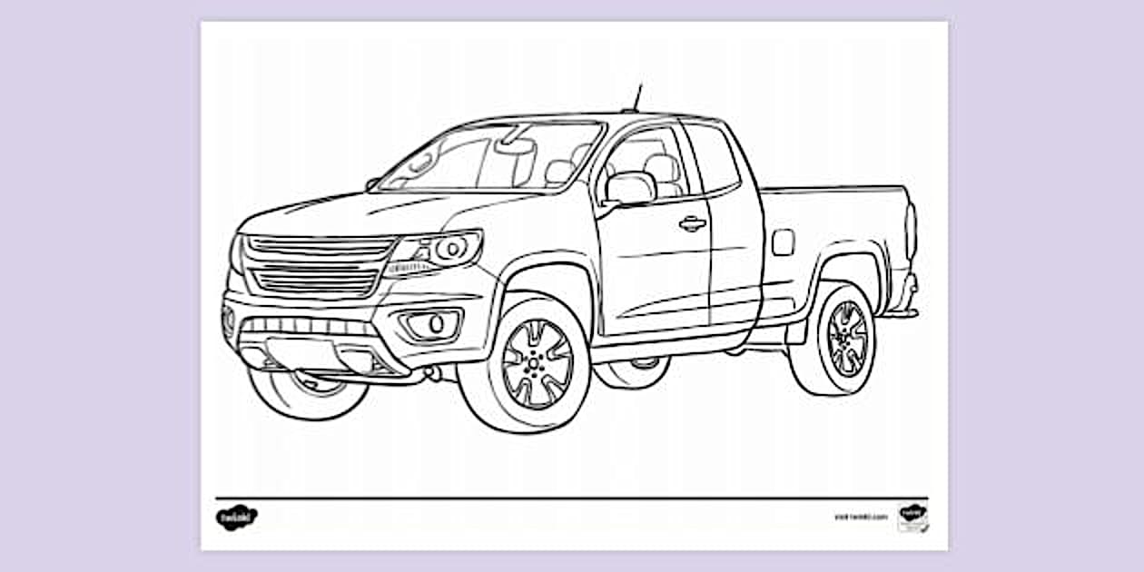 4x4 Truck Colouring Page | Colouring Sheets (Teacher-Made)