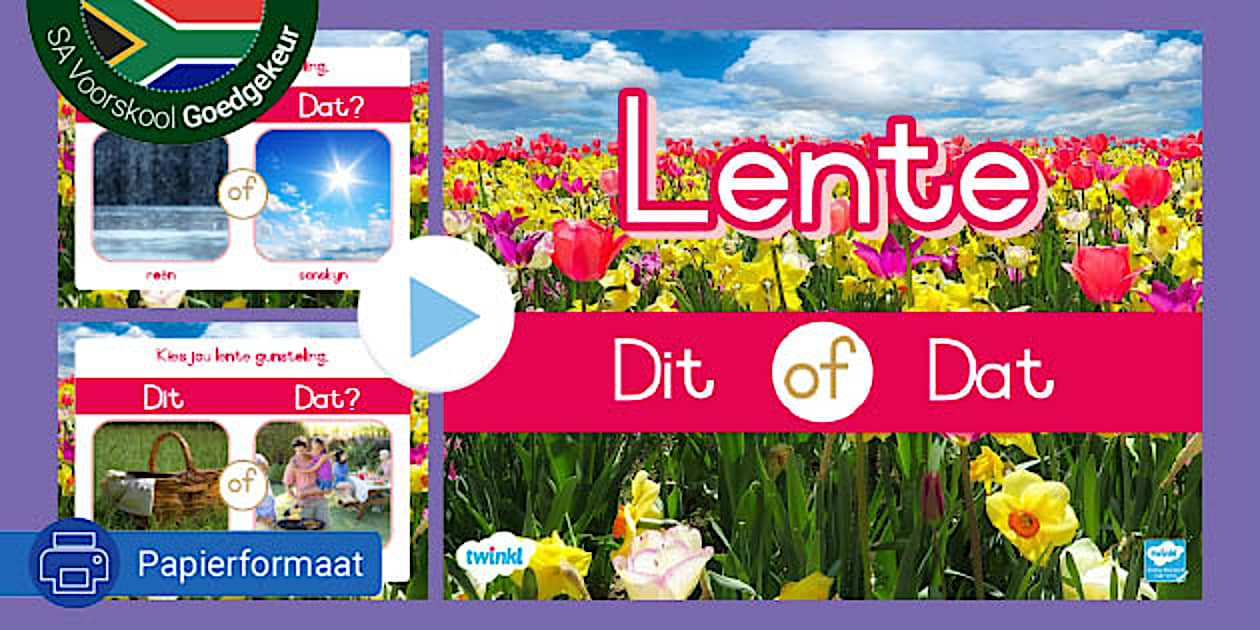 Lente: Dit of Dat PowerPoint (Teacher-Made) - Twinkl