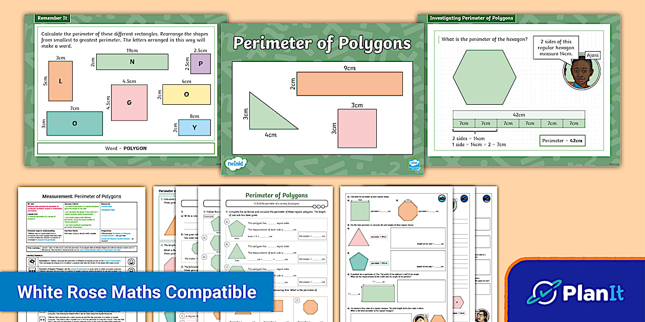 👉 PlanIt Maths Year 5 Measurement Lesson Pack 3: Perimeter of Polygons