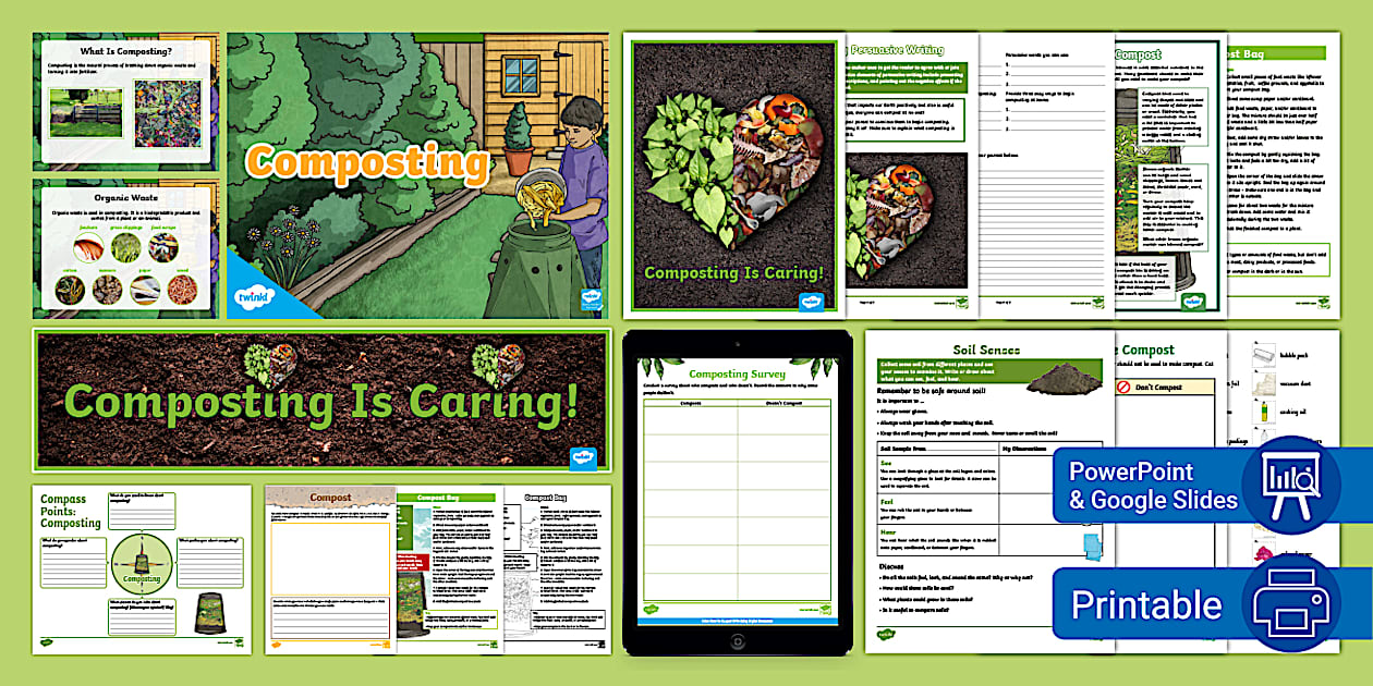 Composting Resource Pack for 3rd-5th Grade (teacher made)