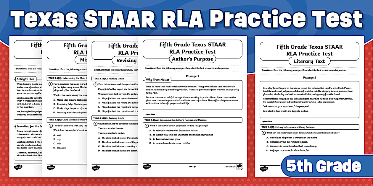 Fifth Grade Reading Language Arts | Texas STAAR Test Prep