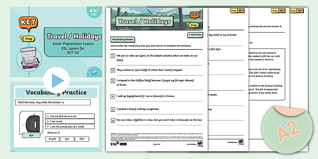 A2 Key (KET) Cambridge Exam Prep Lesson (teacher made)