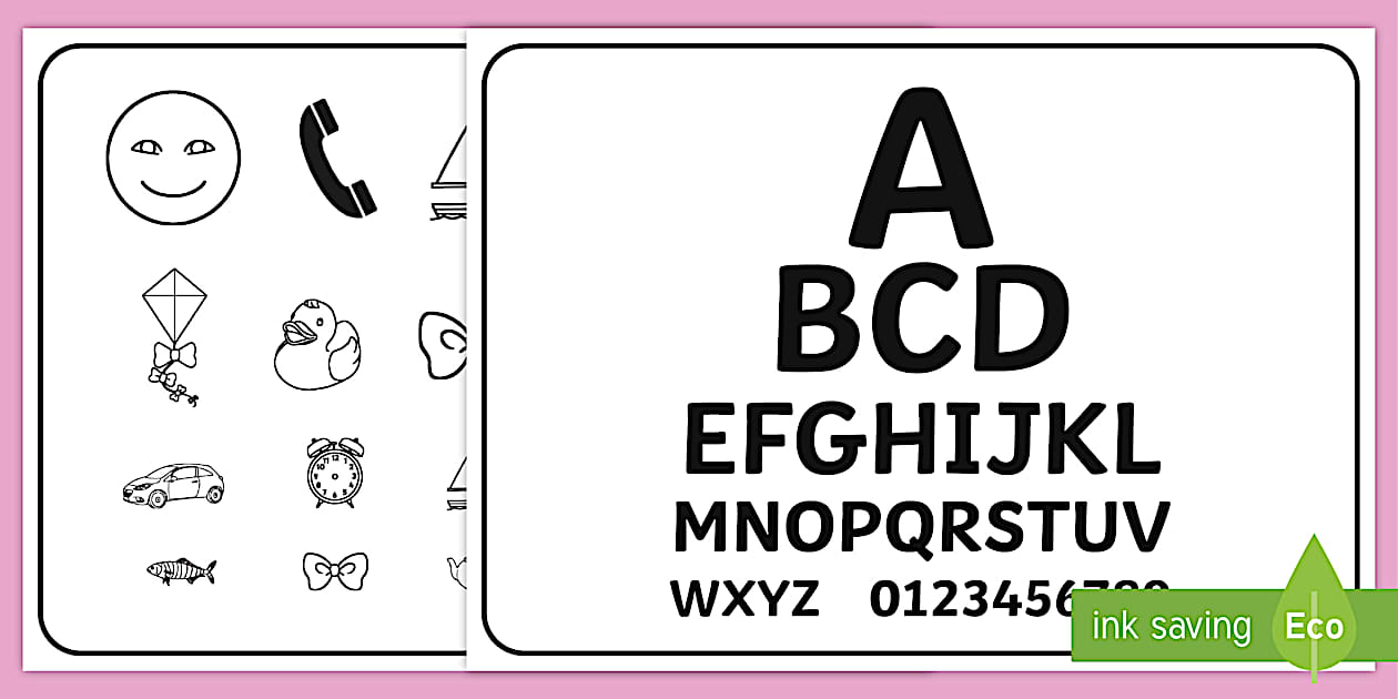 Opticians Eye Test Chart Display Poster | Twinkl Resources
