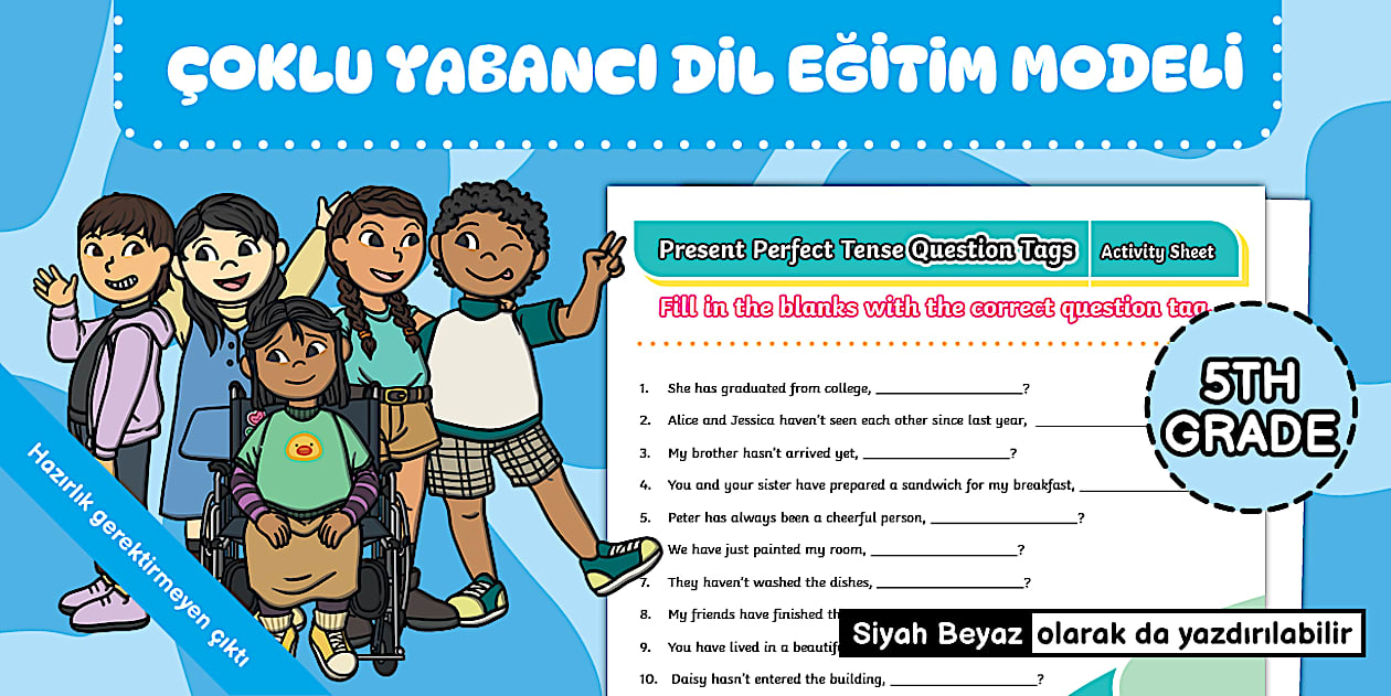 Present Perfect Tense Question Tags | Activity Sheet-Twinkl