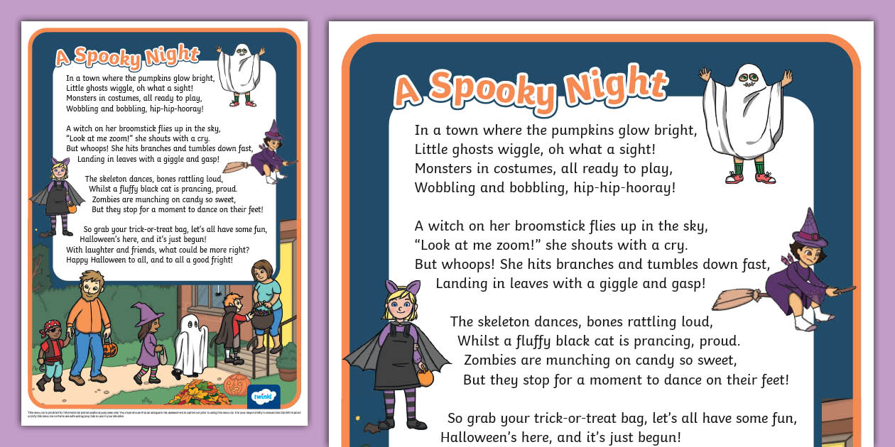 A Spooky Night Poem (teacher made) - Twinkl