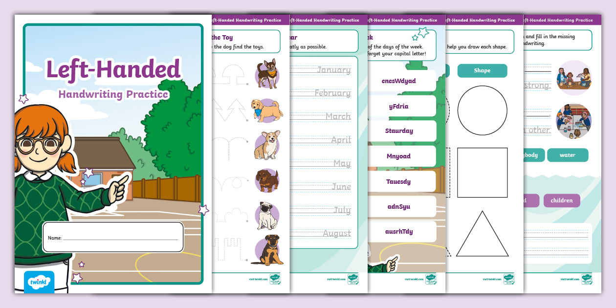KS1 Left-Handed Writing Practice | English Resources