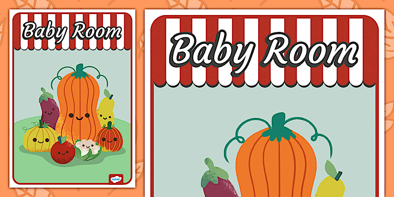Autumn Market-Themed Baby Room Display Poster (teacher made)