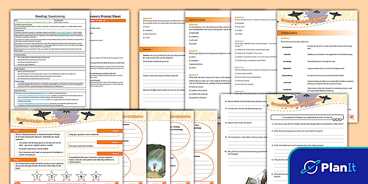 Year 6 'Code-Cracking for Beginners': Reading Lesson 8