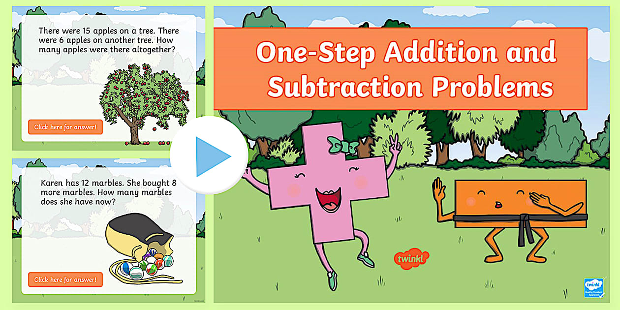 One-Step Addition and Subtraction PowerPoint - Twinkl