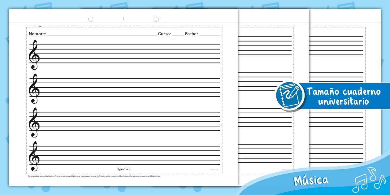 Llave de Sol | Pentagrama | Música | Guía de Trabajo