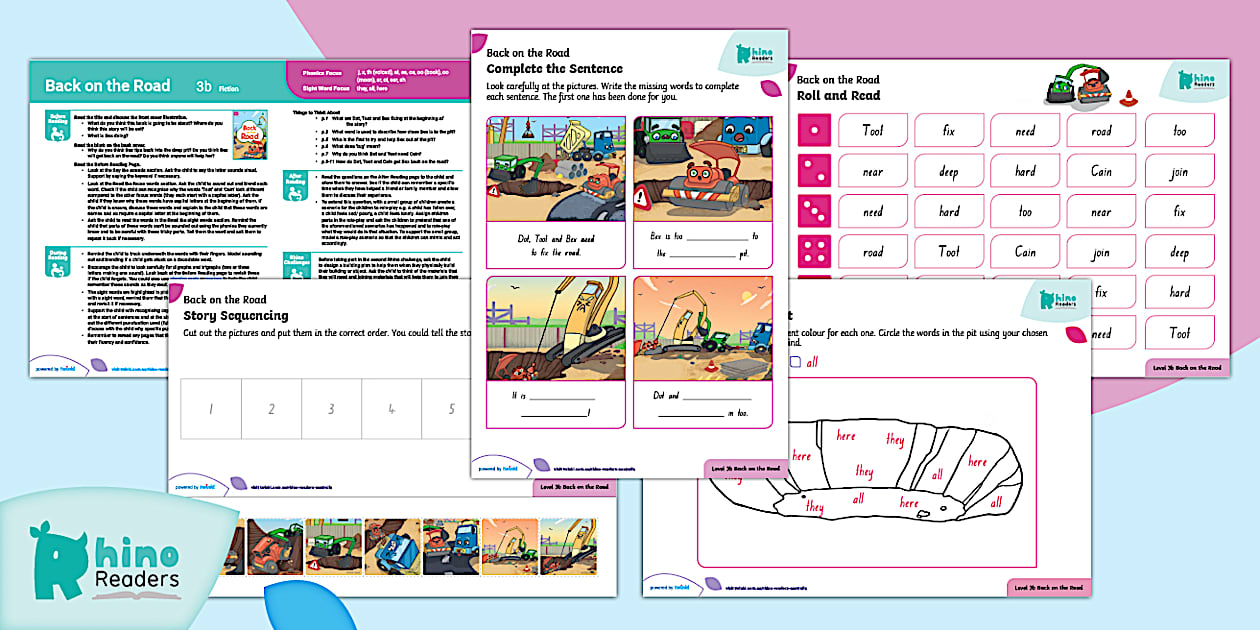 Level 3b Back on the Road Guided Reading Pack (teacher made)