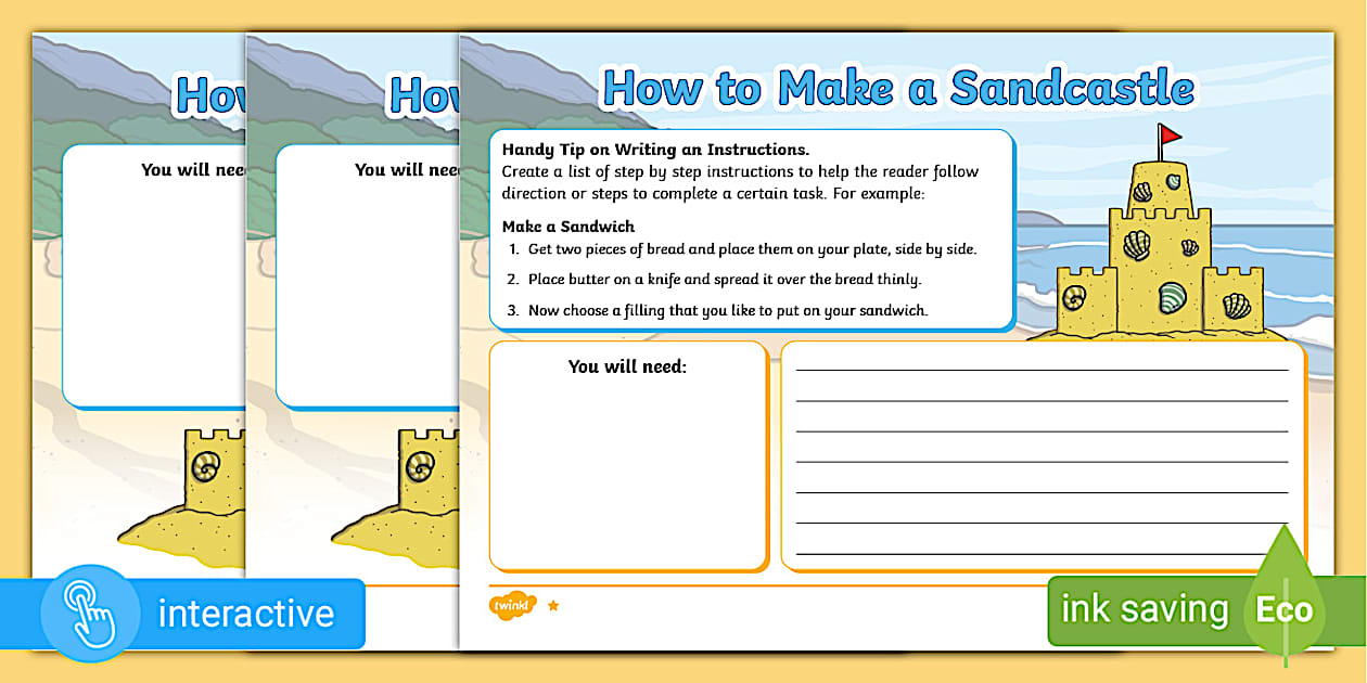 How to Make a Sandcastle Template (Teacher-Made) - Twinkl