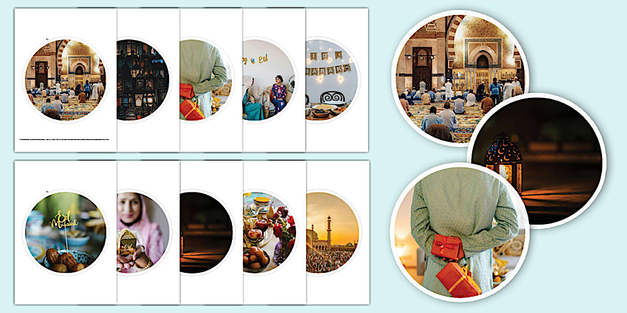 Eid Al-Fitr Circle Display Photo Cut-Outs (teacher made)