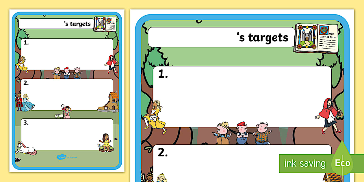 Themed Target Sheets Traditional Tales