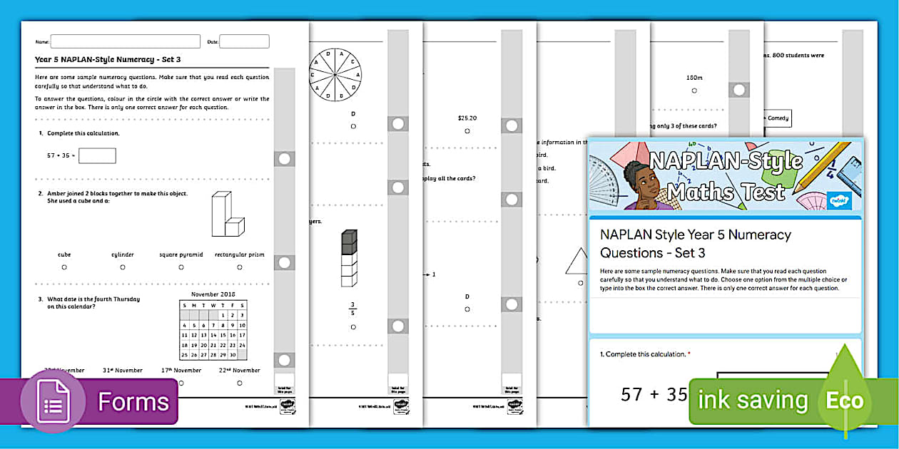 NAPLAN Sample Exam Year 5 | Twinkl Assessment Materials