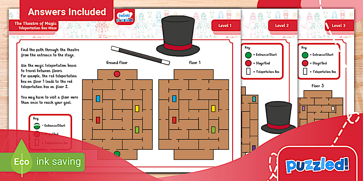 The Theatre of Magic Maze Puzzle - Twinkl - Kids Puzzles