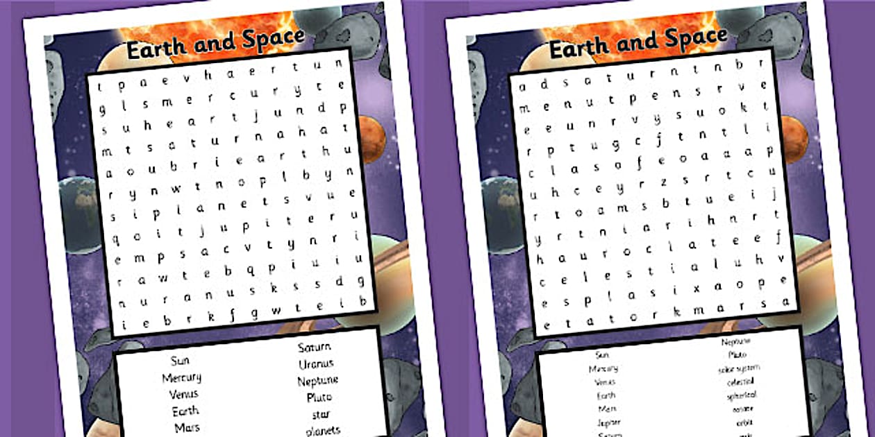 Astronomy Word Search | Worksheet | Twinkl (teacher made)