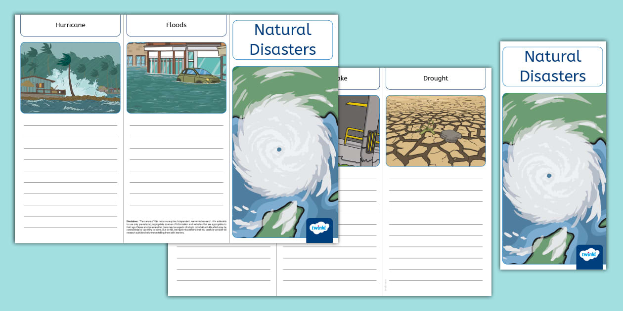 Natural Disasters Leaflet Template (teacher made) - Twinkl