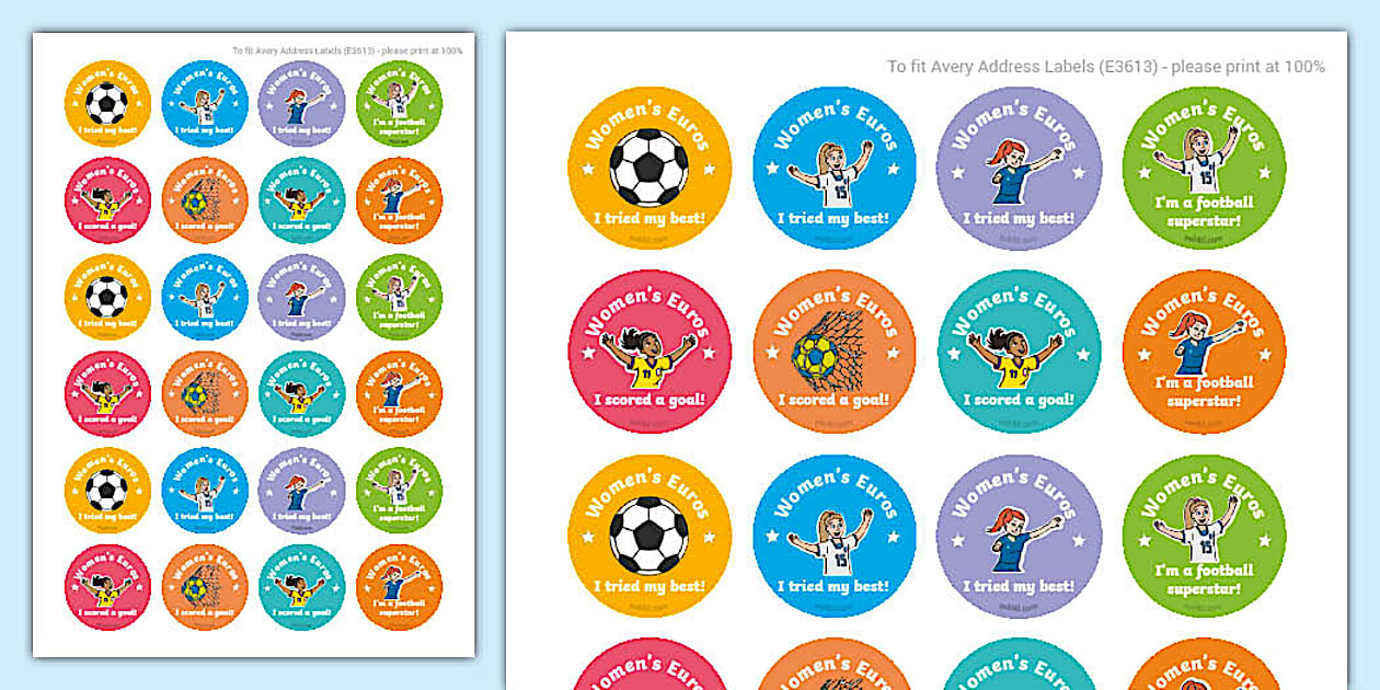 Women's Euro Football Stickers | Sports | Twinkl | PE | KS1