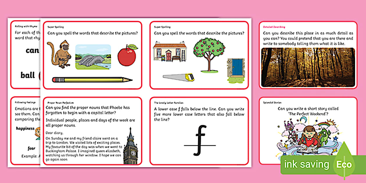 Busy Box Literacy Challenge Cards (teacher made) - Twinkl